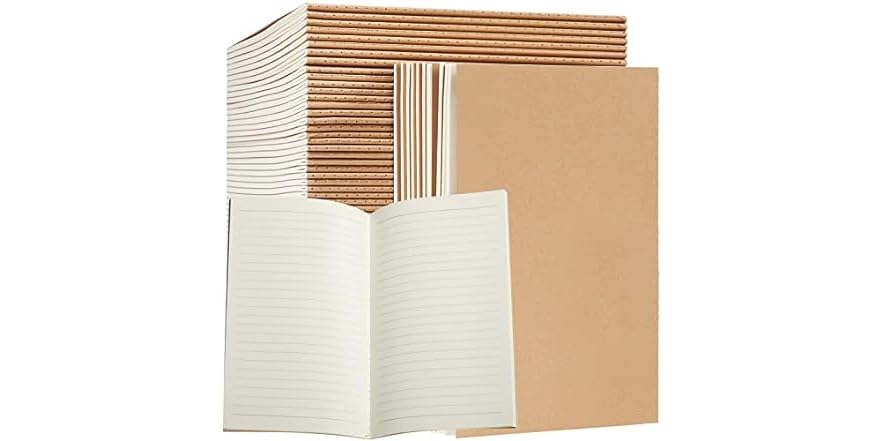 72 Pack A5 Kraft Paper Journals