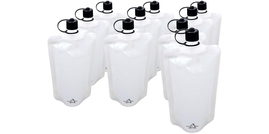 10 Pack Disposable Flasks - 3 Colors