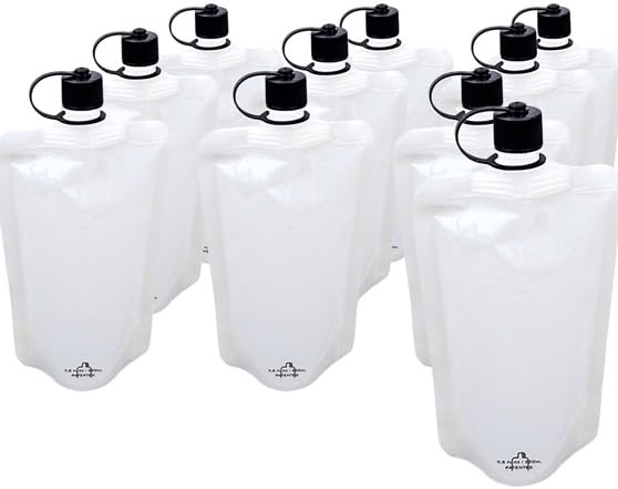 10 Pack Disposable Flasks - 3 Colors