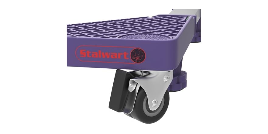 1100 LB Capacity Adjustable Base Dolly with Locking Swivel Wheels