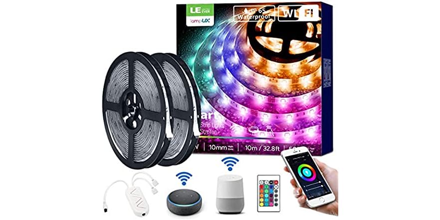 LE 32.8Ft Waterproof Smart LED Strip Light