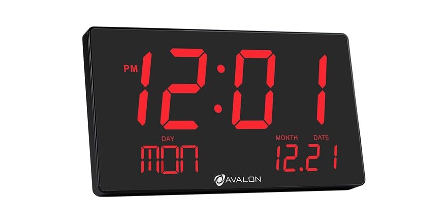 Avalon Oversized LED Digital Wall/Desk Clock - 2 pack