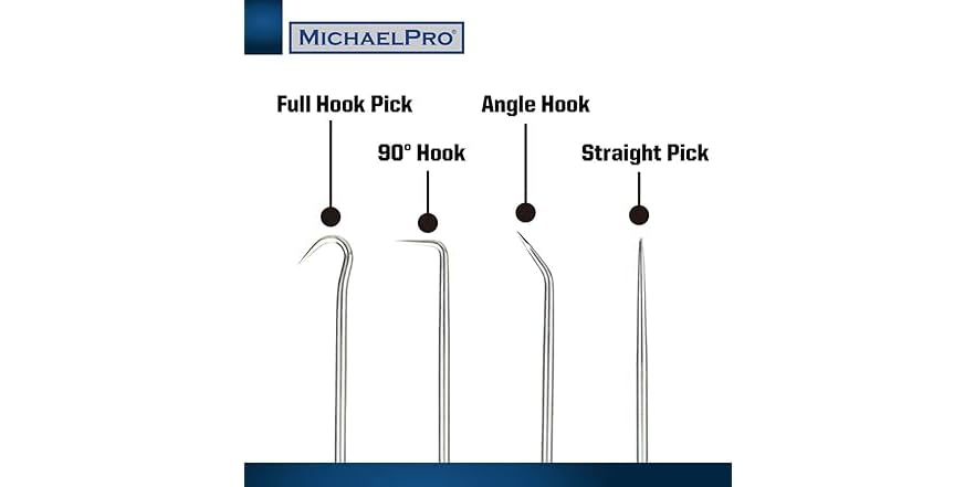 MichaelPro MP002006 4Pc Pick & Hook Set
