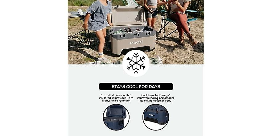 Igloo BMX 72qt Cooler Cool Riser Technology (Open Box)