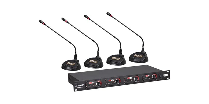 Rack Mount 4CH Desktop UHF Wireless Mic System