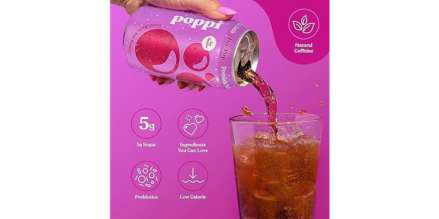 (12Pk) Poppi Sparkling Prebiotic Sod, Doc Pop