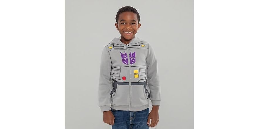 Transformers Megatron Little Boys Zip Up, 4-5