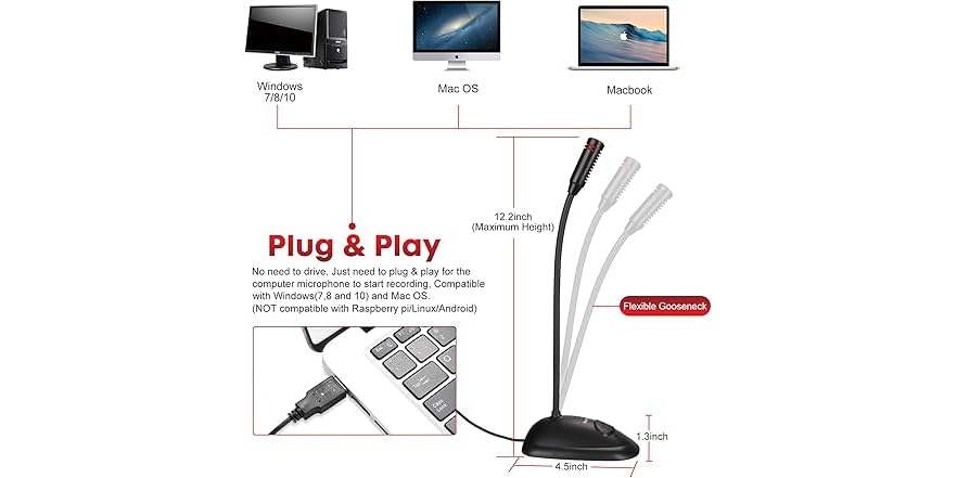 Plug&Play USB Computer Microphone