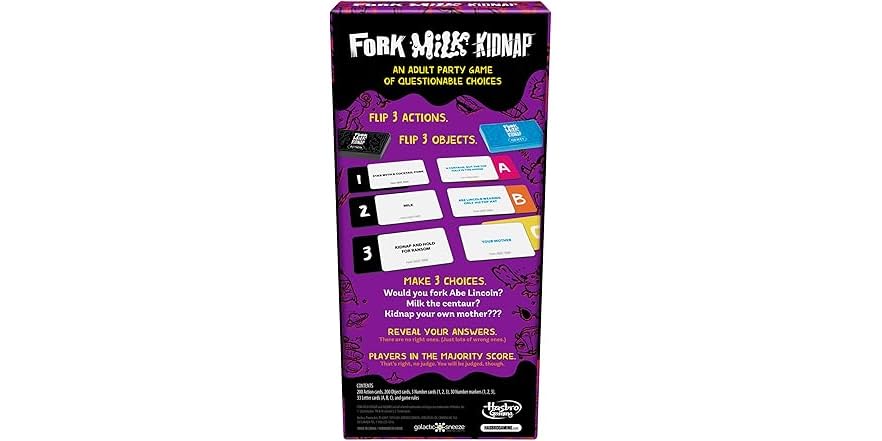 Hasbro Gaming Fork Milk Kidnap Game for Adults