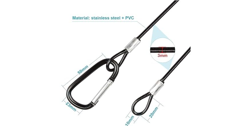 20 Pack 20" Safety Cable Buckle Wire