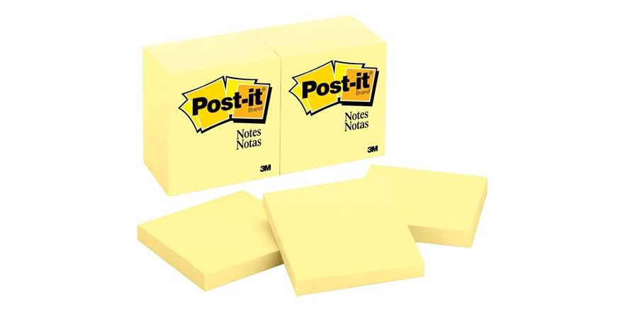 Post-it Notes, 3x3 in, Canary Yellow