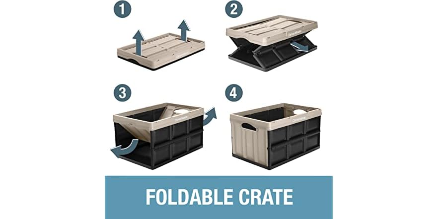 CleverMade 62L 3pk Collapsible Storage Bins No Lid