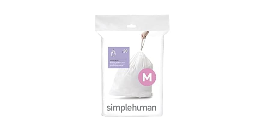 simplehuman Code M Custom Fit Drawstring Trash Bags