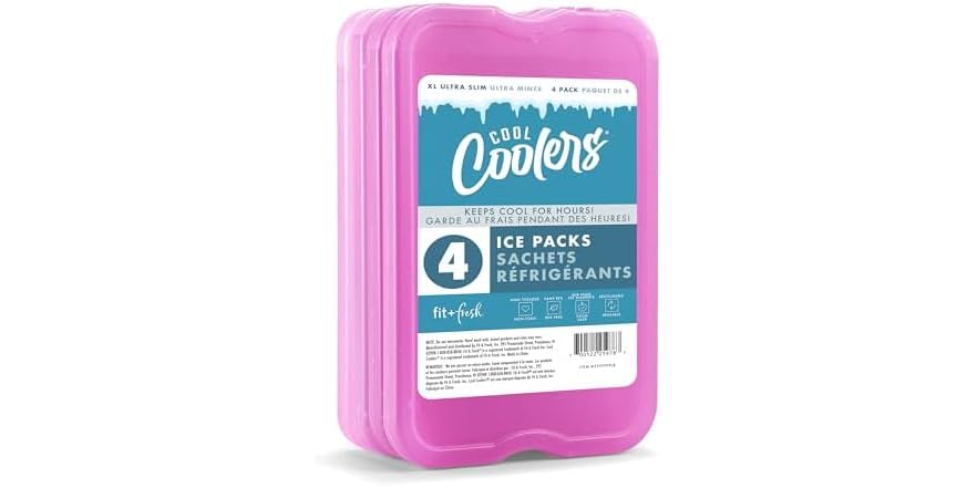 4 Pack XL Slim Ice Packs