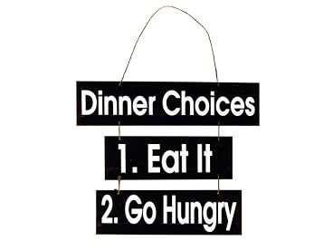 VIP Home and Garden Wood "Dinner Choices" Sign