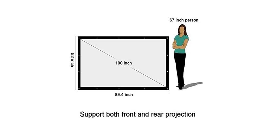 NIERBO 100 inch Projector Screen