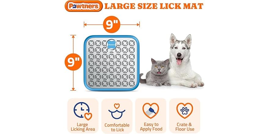 Pawtners Stainless Steel Lick Mat for Pets
