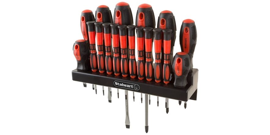 18-Piece Screwdriver Set with Wall Mount