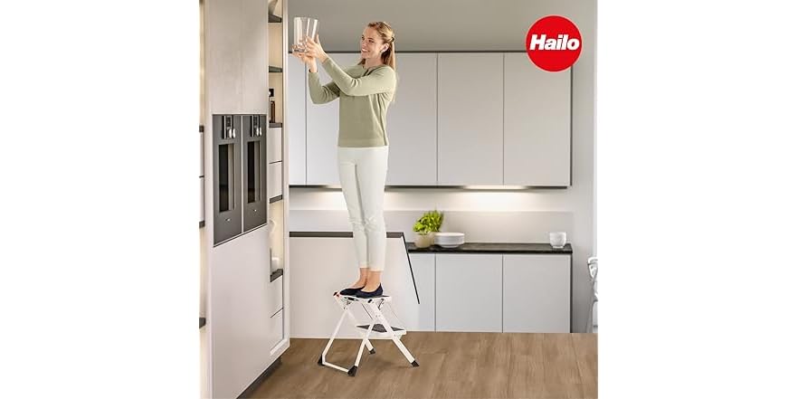 Hailo MK60 Mini (White) Steel Step Stool