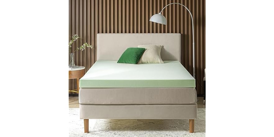 ZINUS 4" Green Tea Memory Foam Mattress Topper