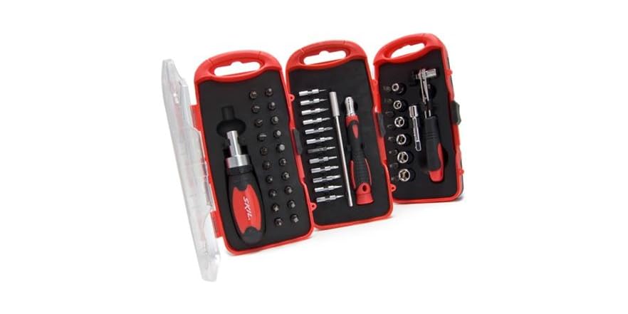 Skil 2pk Hard Case 1/4” Driver Set and Precision Screwdriver Set w ...
