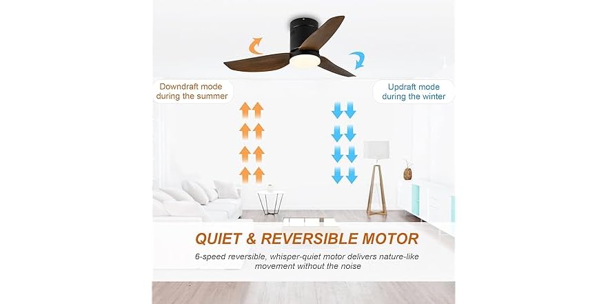 Simple Deluxe 40" Ceiling Fans w/ Light