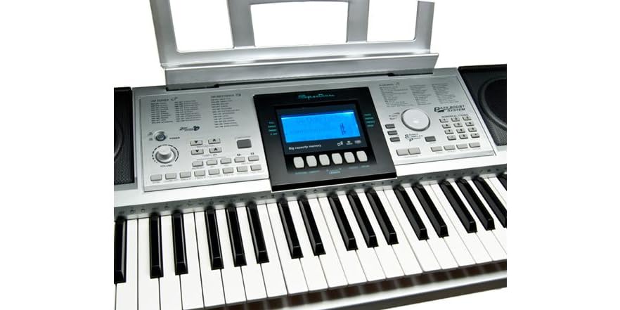 Spectrum 61-Note Electric Keyboard with Microphone and Stand