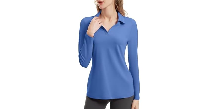 Fkeep Women Tennis Golf Shirt Long Sleeved Top