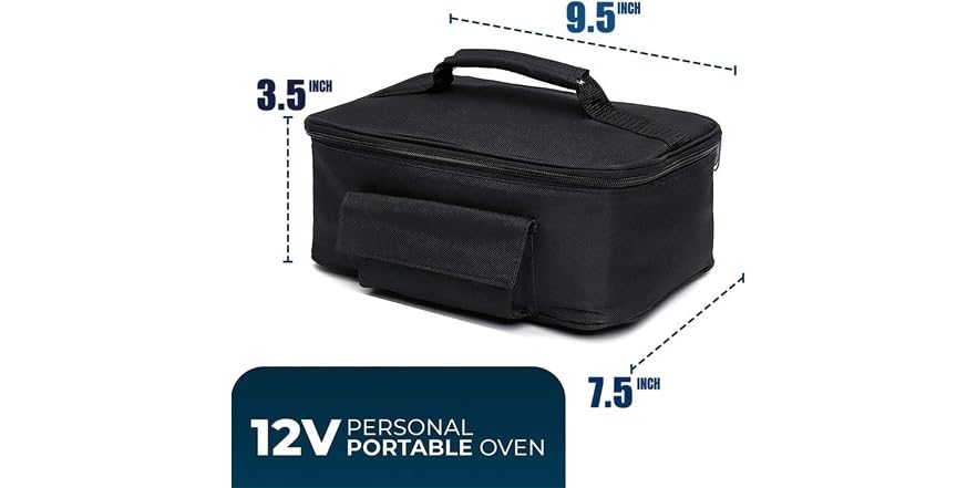 Zone Tech Heating Lunch Box 12V, 2 Pack, Black