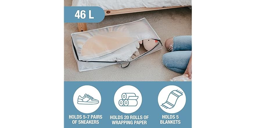 CleverMade 2PK Storage Slide Bags - 46L