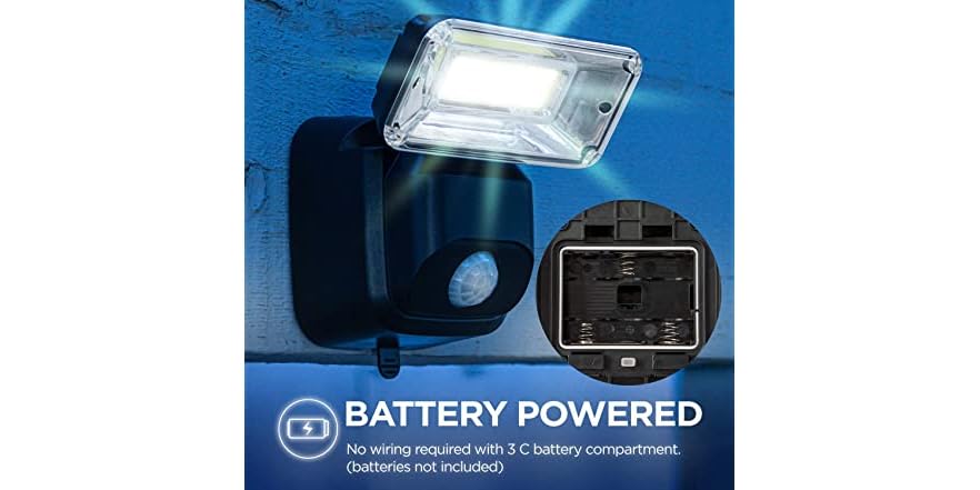 Battery Powered Motion Sensor Light, 2-Pack