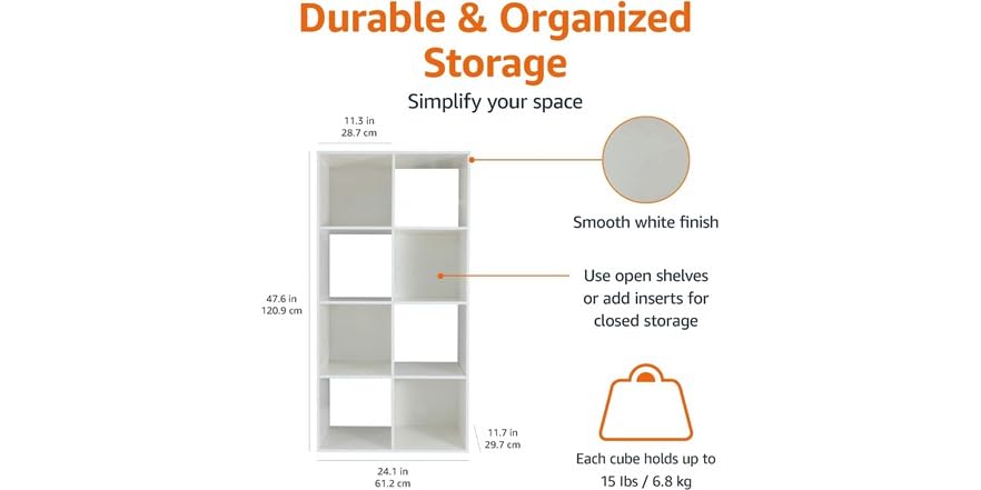 Amazon Basics Cube Shelf Organizer
