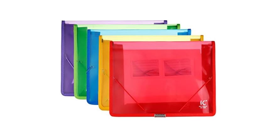 5 Pack Eco-Friendly Plastic File Folders