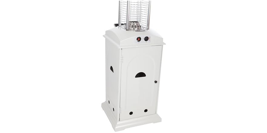 White Square Flame Heater