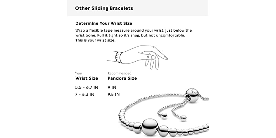 Pandora 597749-2 25cm, 9.8 Inches String of Beads Sliding (Open Box)