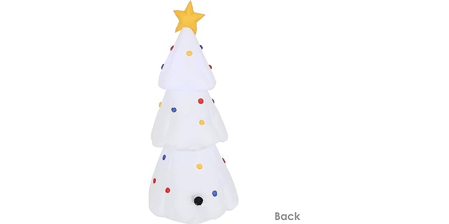 Lg Inflatable Christmas White Holiday Tree 6ft