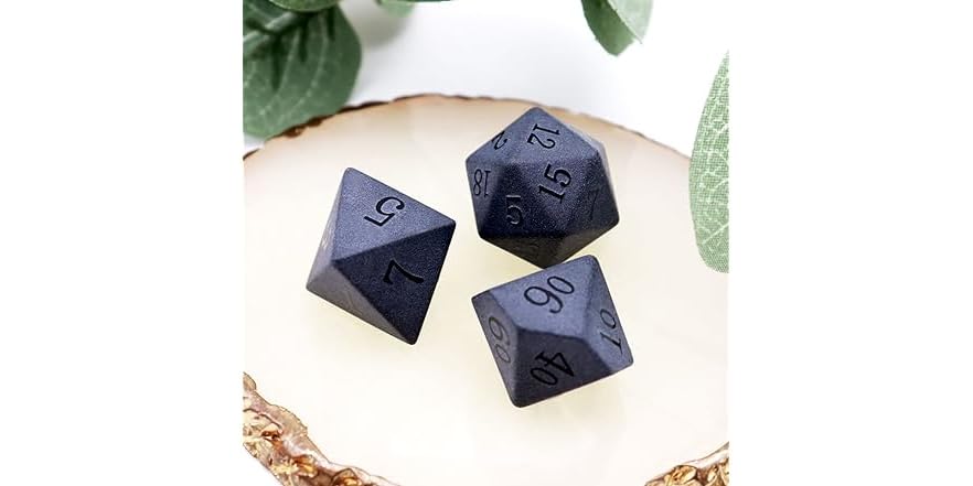 Obsidian Dice Set for Dungeons & Dragons