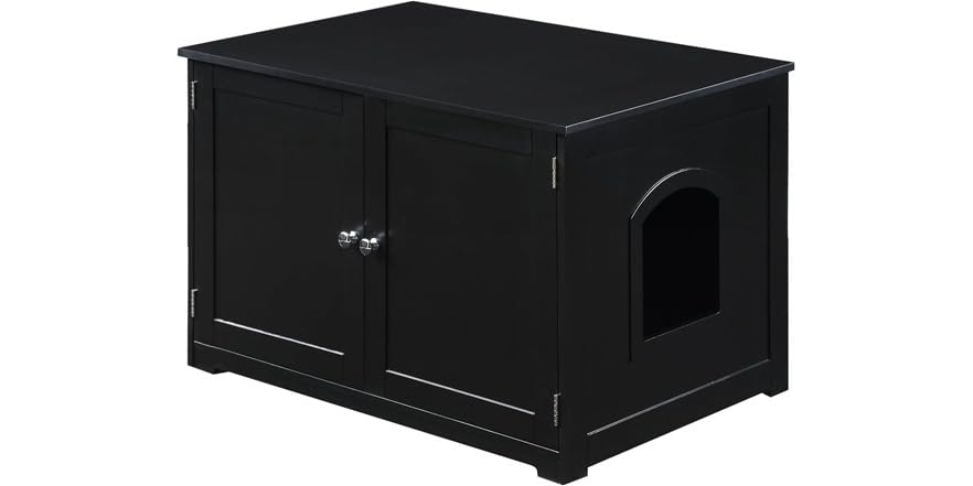 Kitty Loo Cabinet Black Litter Enclosure