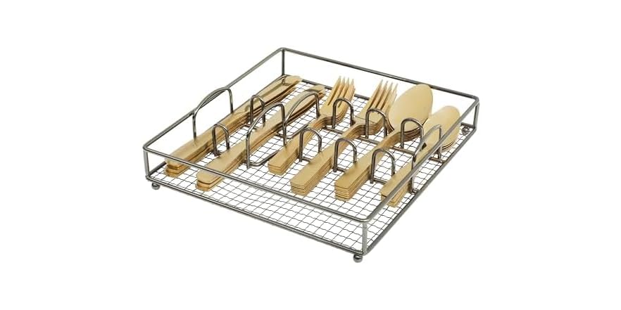 Gibson Home Abbeville Gold Flatware Set