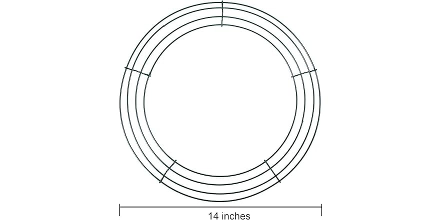 4 Pack 14" Metal Wire Wreath Frame