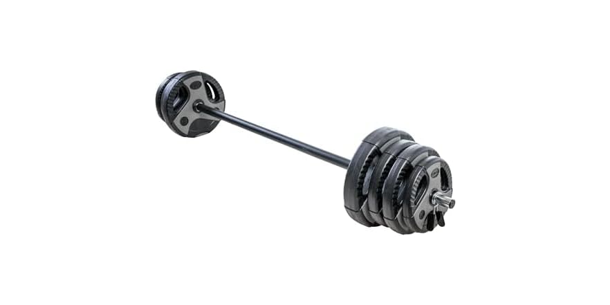 US Weight 54 LB Barbell Weight Set with 55” Bar