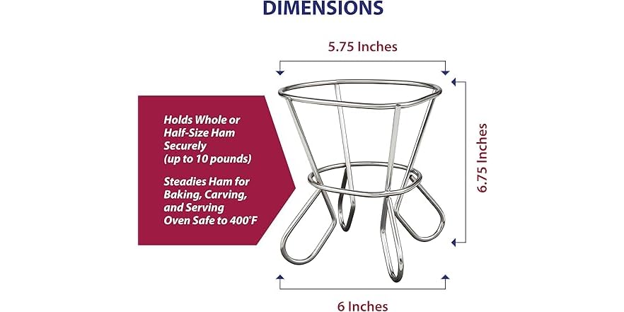 HIC Spiral Ham Holder and Roasting Rack