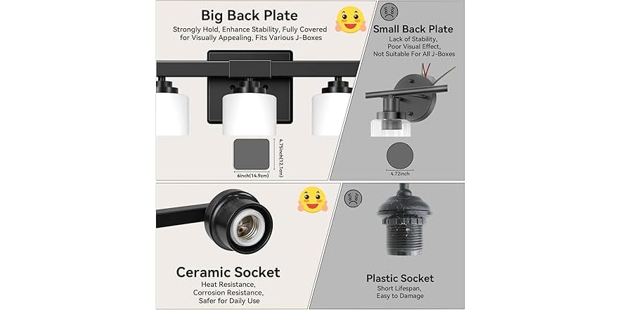 VerRon 5-Light Bathroom Light Fixture