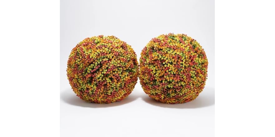 Wicker Park (2) 15" Faux Flower Garden Spheres (Choose Color)