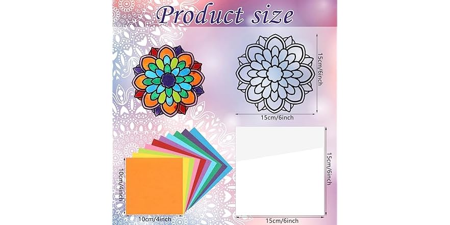 18 Pack DIY Stained Glass Window Kits