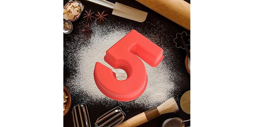 Large 3D Numbers Cake Mold, Number of 5