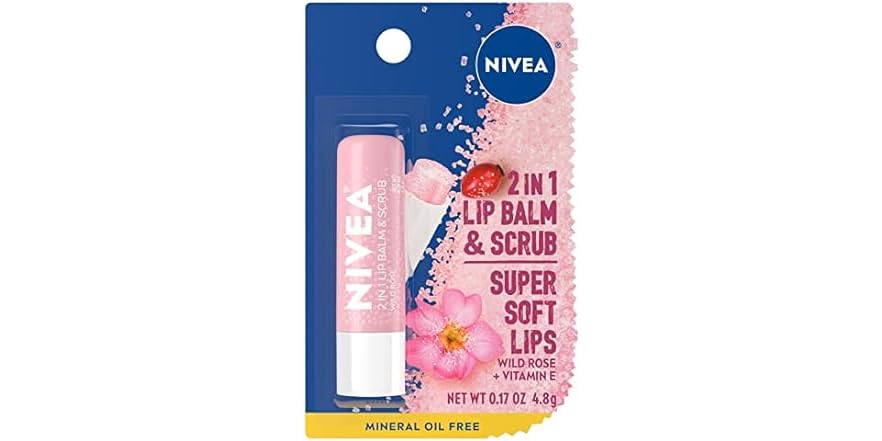 (4 Pack) Nivea, Caring Scrub Super Soft Lips