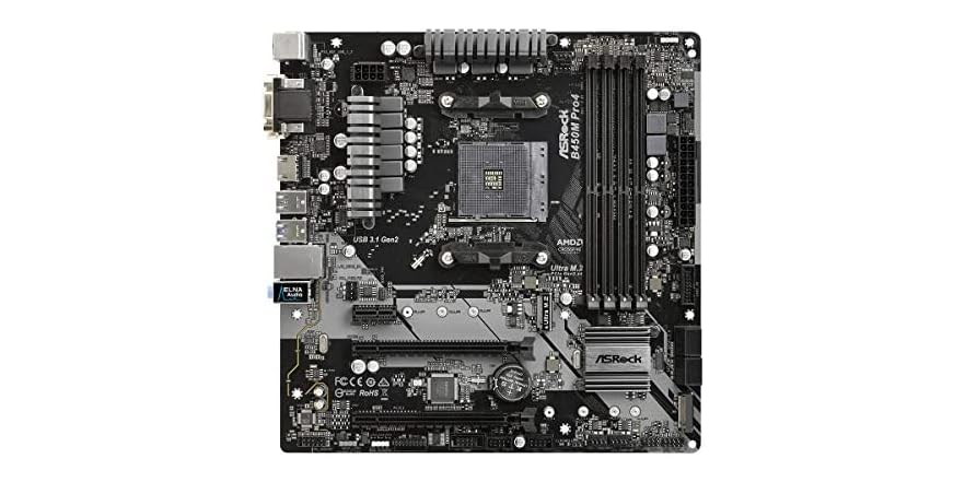 ASROCK ASROCK B450M PRO4 ASRock B450M PRO4 AM4 AMD Prom (Open Box)