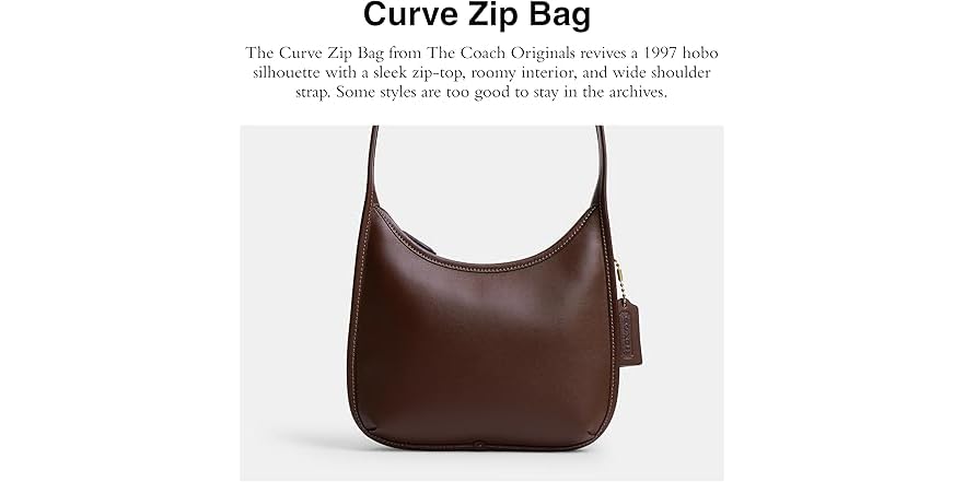 Coach Curve Zip Bag, B4/Maple