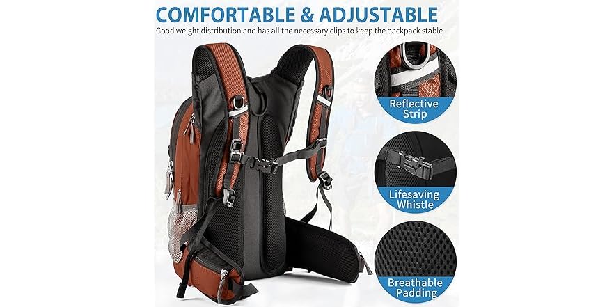 GELINDO Insulated Hiking Hydration Backpack